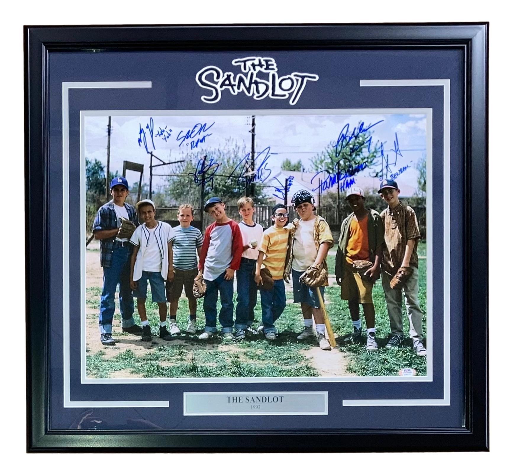 "The Sandlot" Custom Framed Photo Cast-Signed by (8) with Patrick Renna ...