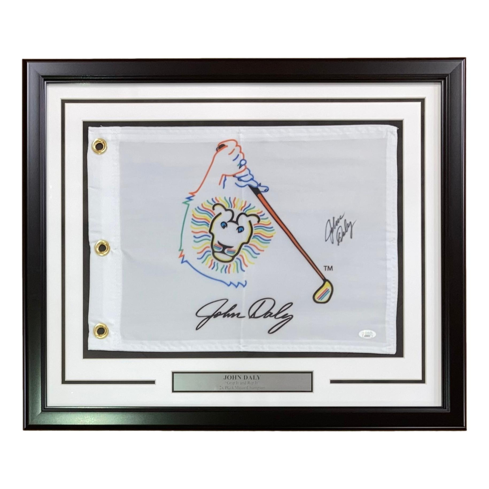 John Daly Signed Daly Logo Custom Framed Golf Flag (JSA) | Pristine Auction