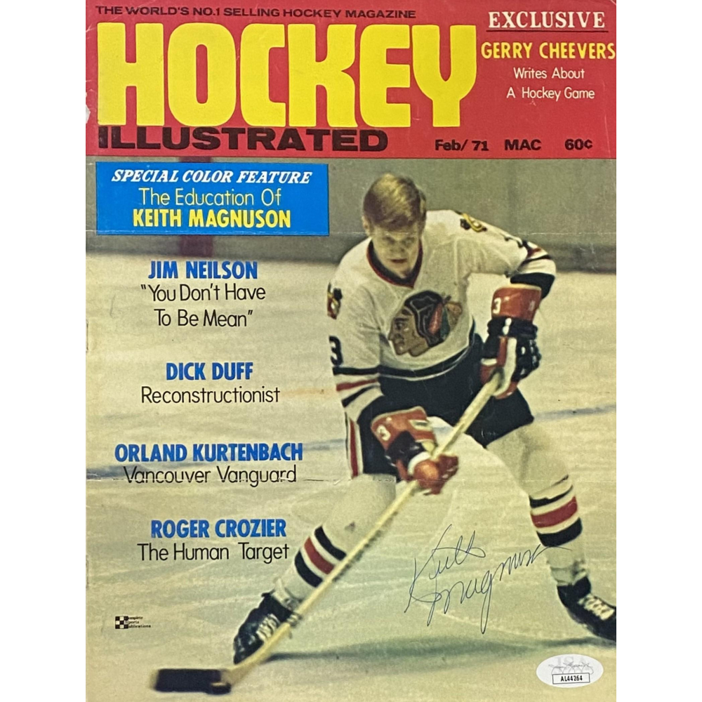 Keith Magnuson Signed 1971 Sports Illustrated Magazine Cover Page (JSA ...