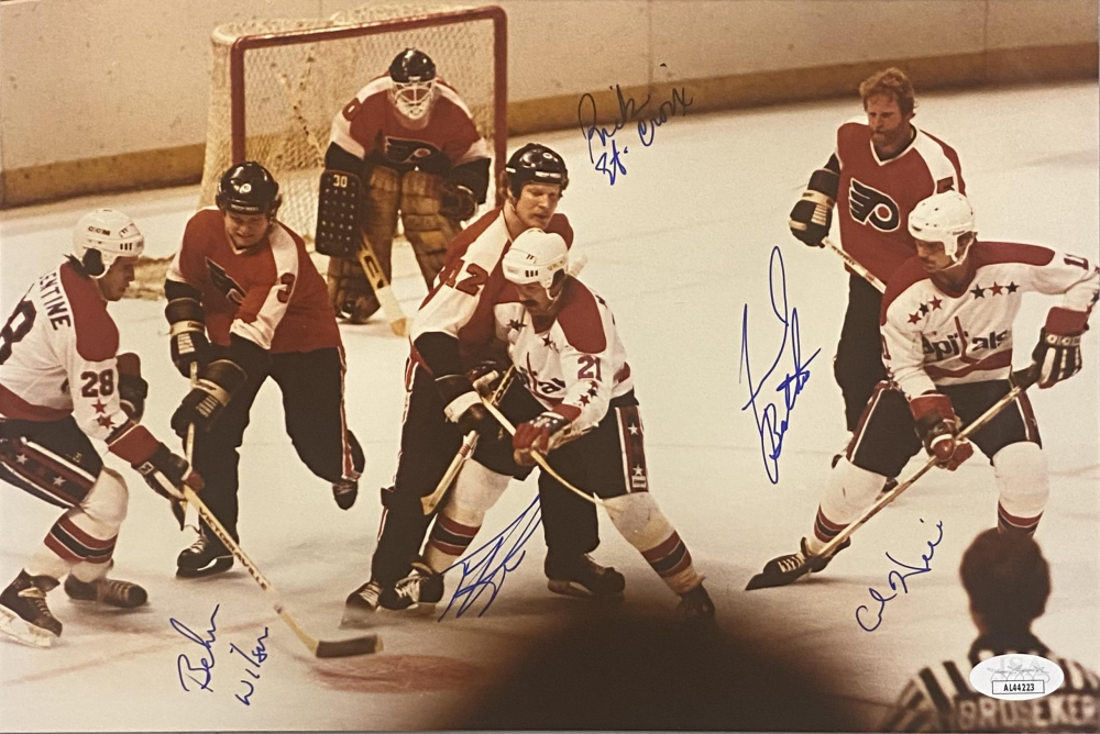 Flyers 8x10 Photo Sighed By (5) with Behn Wilson, Rick St. Croix ...
