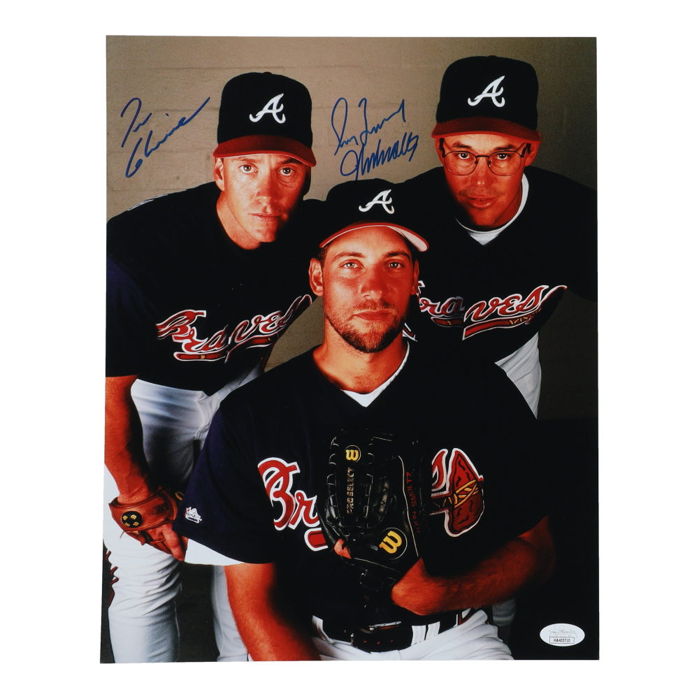 Tom Glavine, Greg Maddux & John Smoltz Signed Braves 11x14 Photo (JSA ...