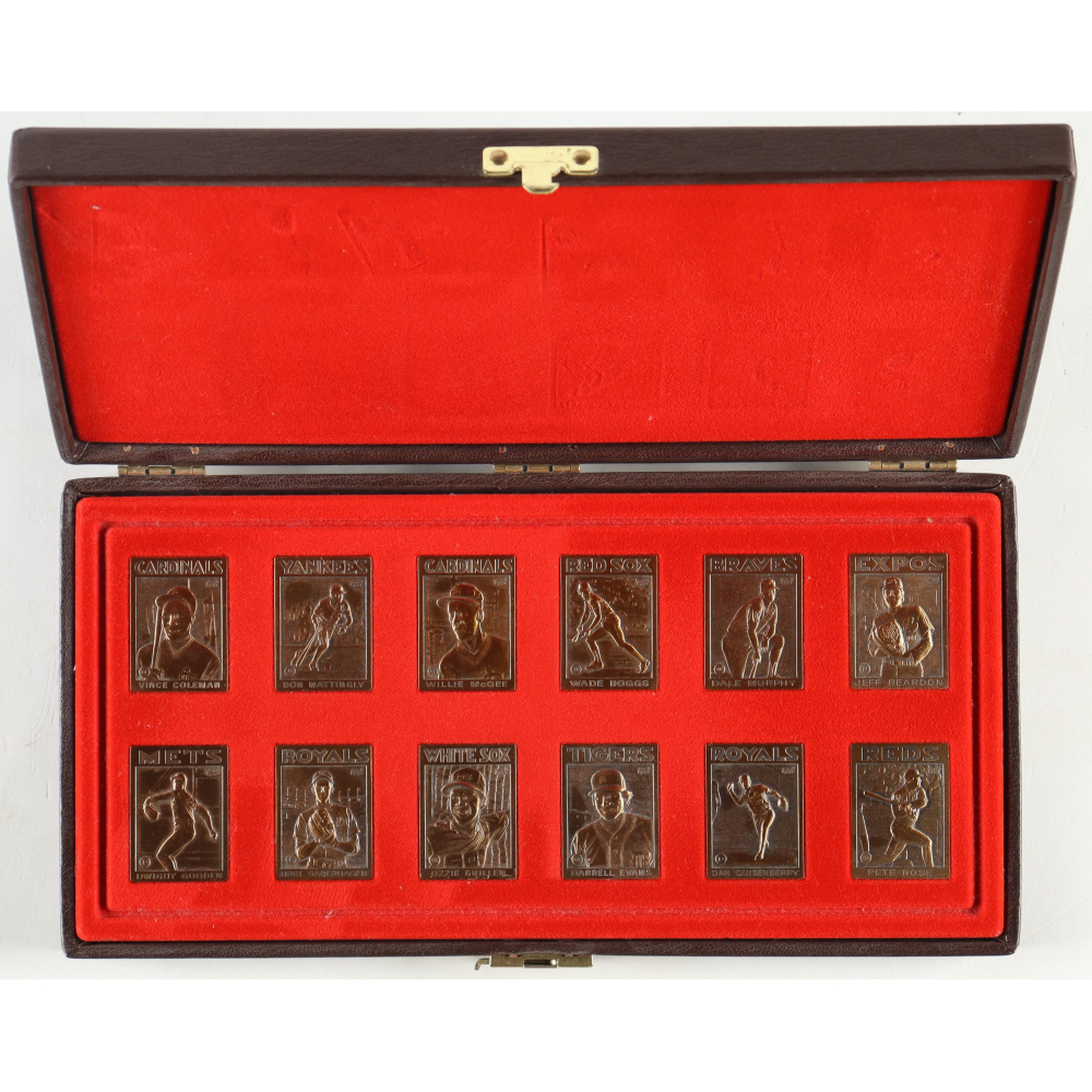 1986 Topps Gallery of Champions Complete Set of (12) Solid Bronze Cards ...