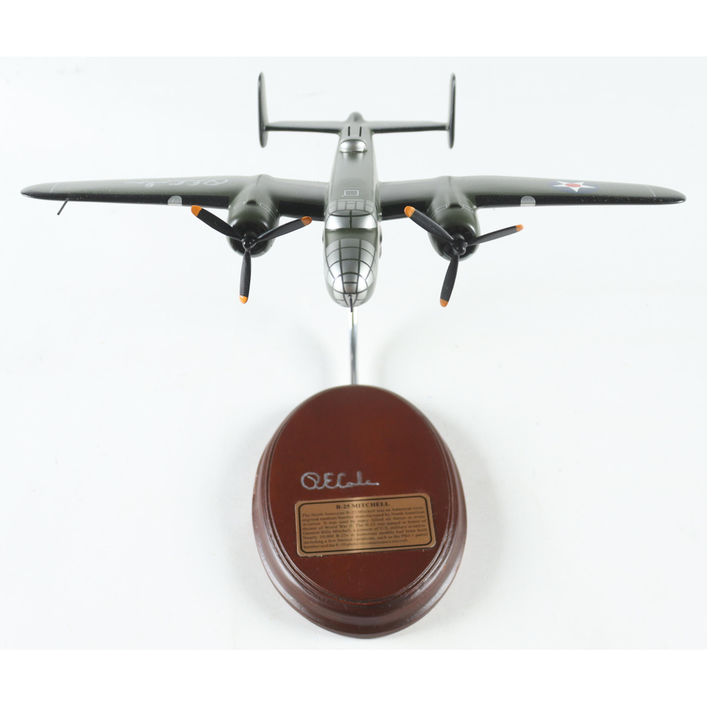 Dick Cole Twice-Signed B-25 Mitchell 1:72 Model Plane With Stand (PSA ...