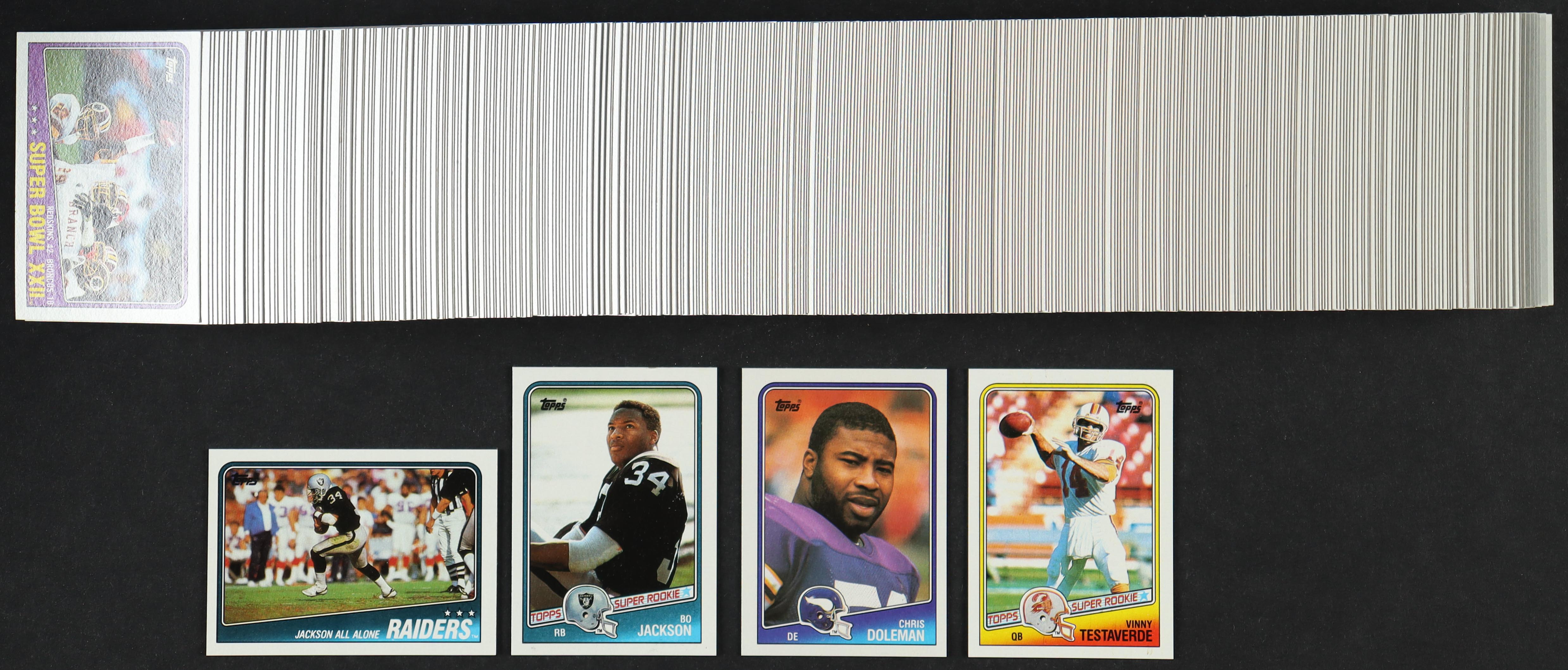 1988 Topps Football Complete Set of (396) Cards with Bo Jackson #327 SR ...