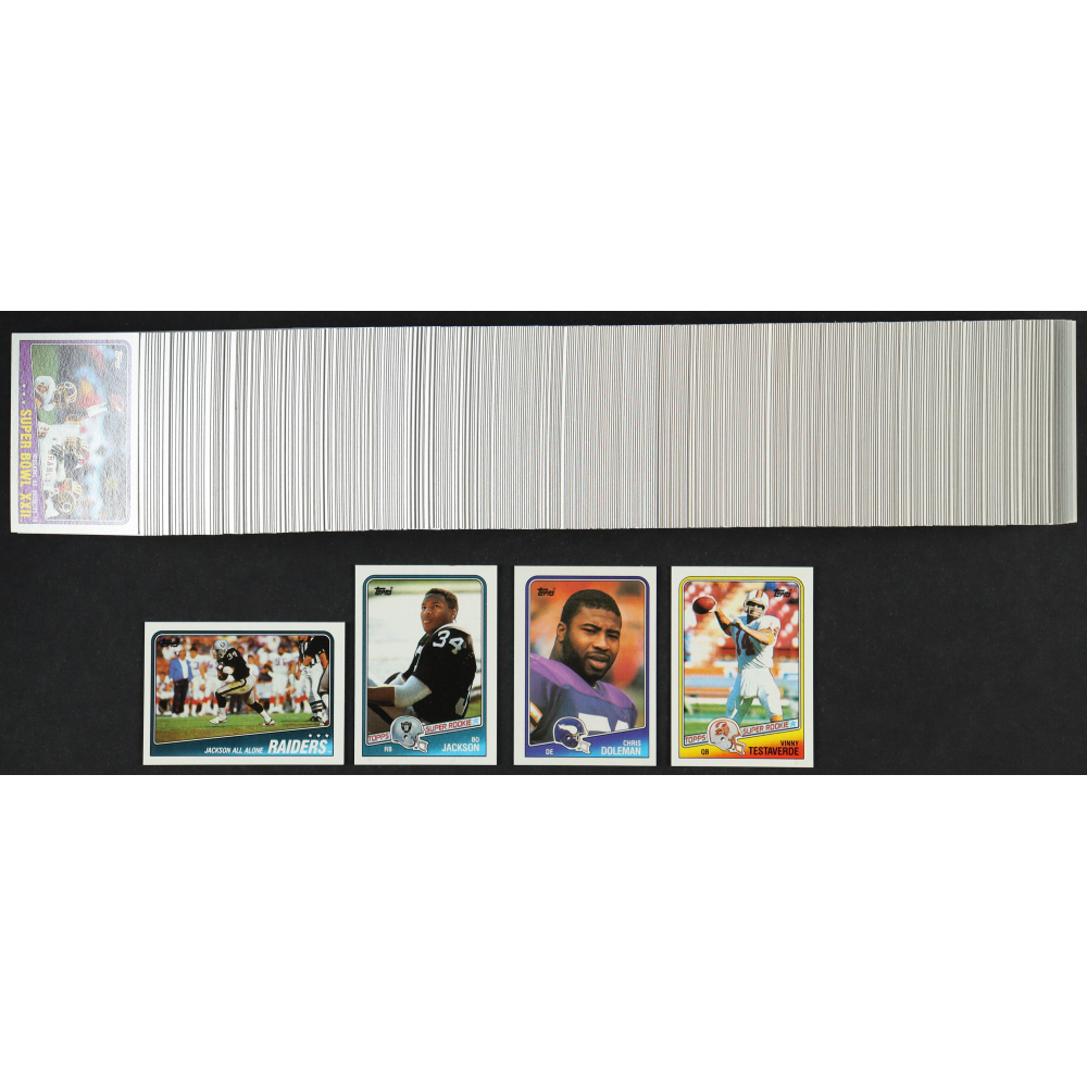 1988 Topps Football Complete Set of (396) Cards with Bo Jackson #327 SR ...