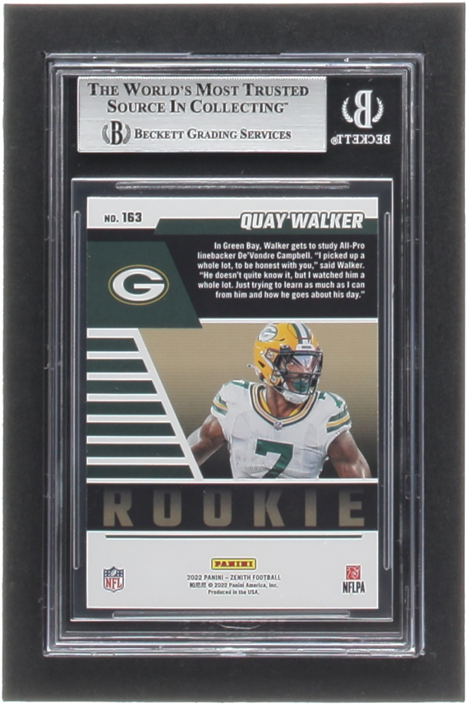 Quay Walker 2022 Zenith Red Zone #163 (BGS 8) | Pristine Auction