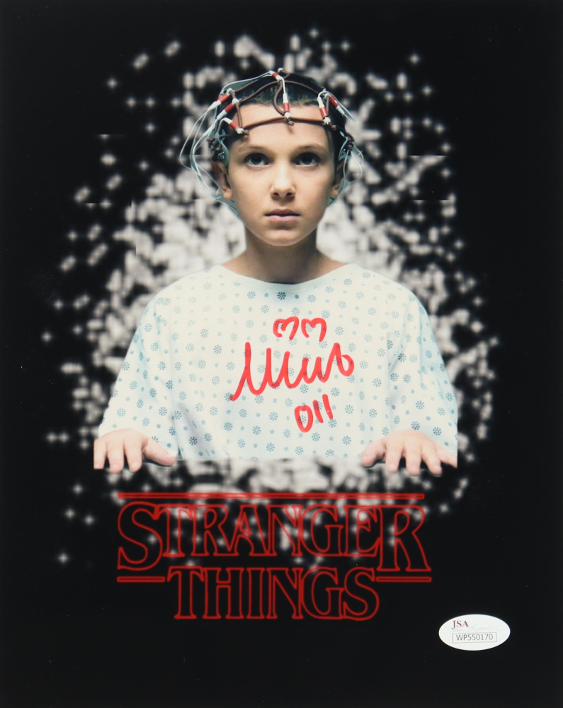 Millie Bobby Brown Signed "Stranger Things" 8x10 Photo Inscribed "011 ...