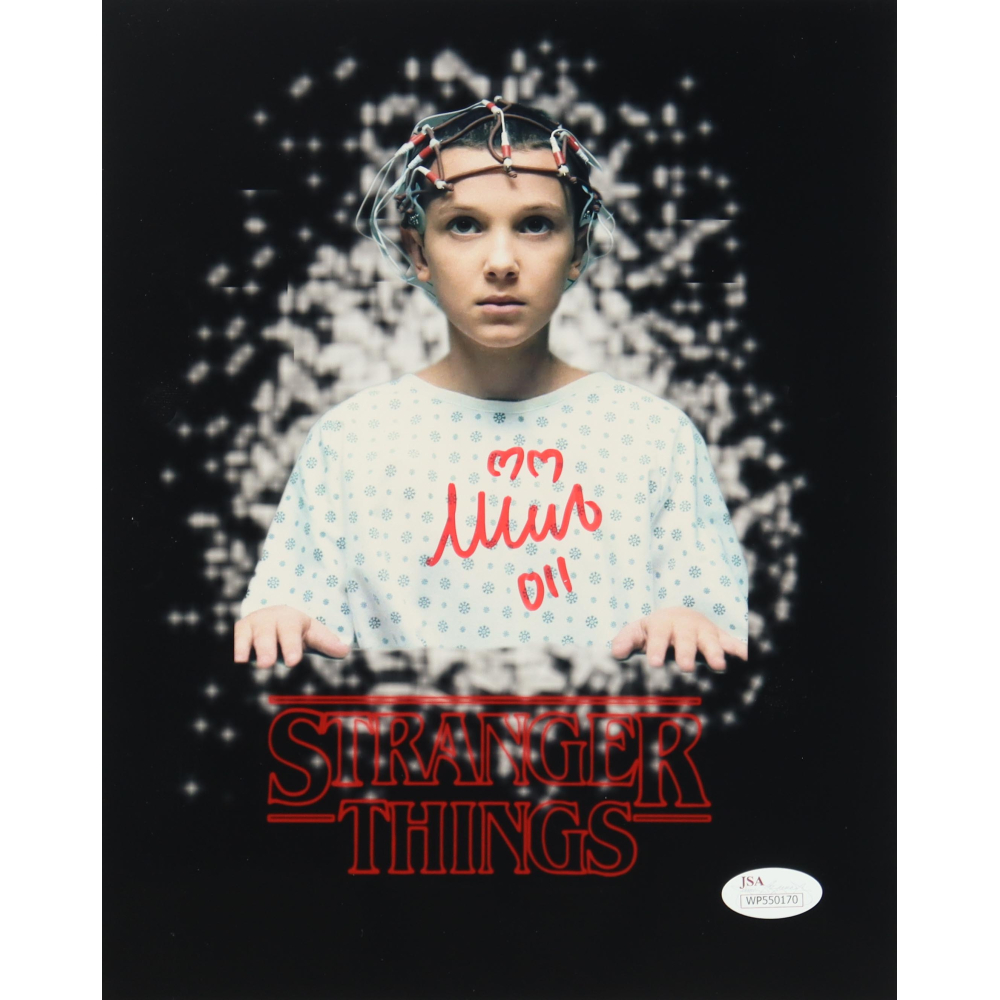 Millie Bobby Brown Signed "Stranger Things" 8x10 Photo Inscribed "011 ...