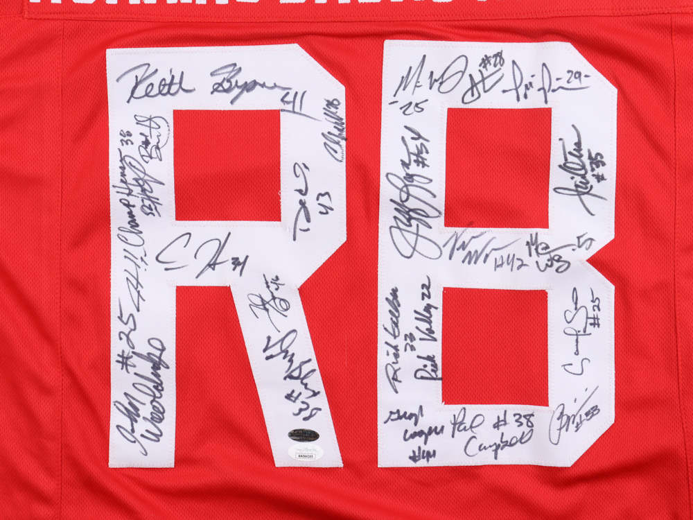"Running Backs of The Shoe" Jersey Signed by (23) with Tim Spencer ...