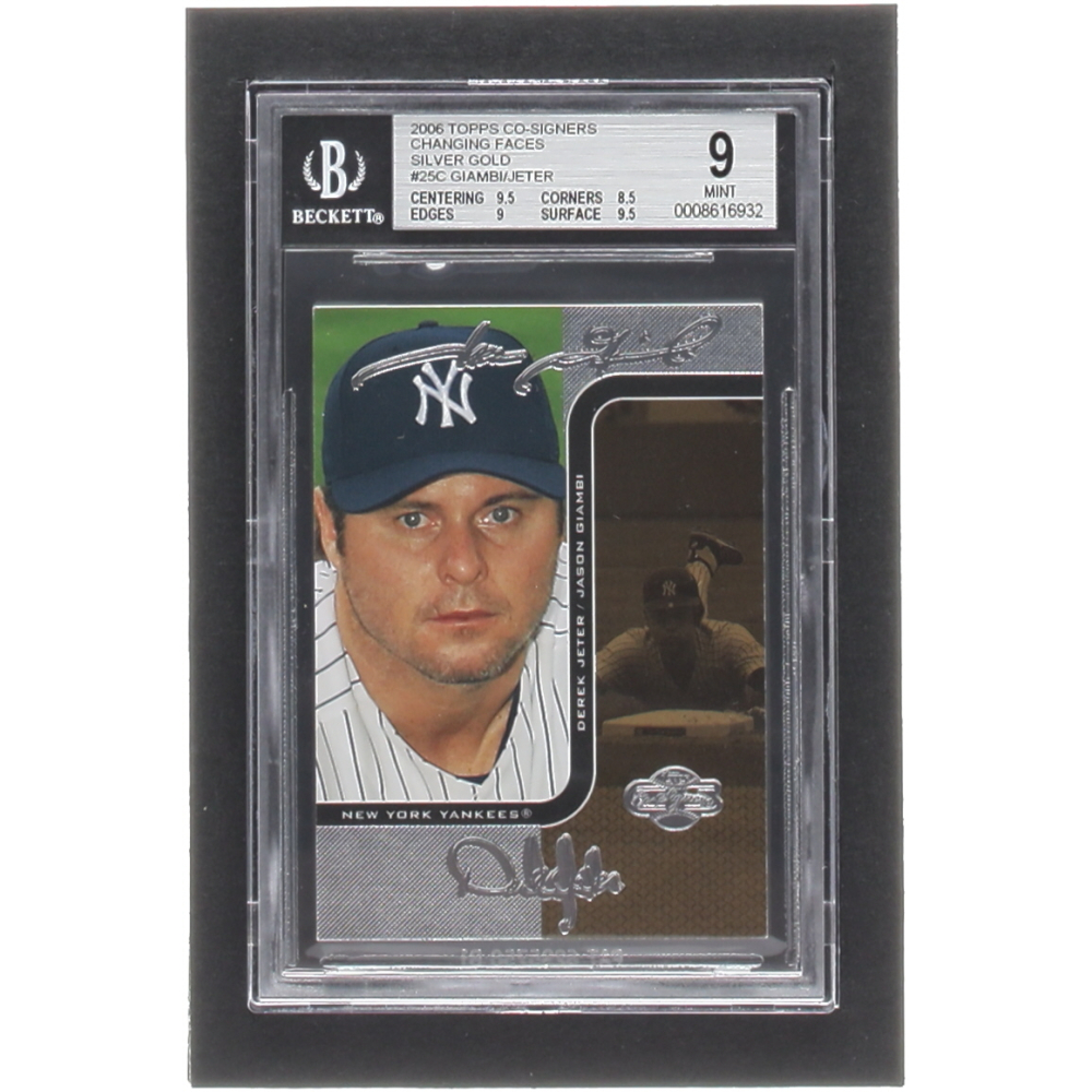 Jason Giambi / Derek Jeter 2006 Topps Co-Signers Changing Faces Silver ...