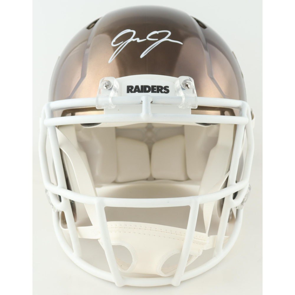 Josh Jacobs Signed Raiders Full-Size Authentic On-Field Chrome Speed ...