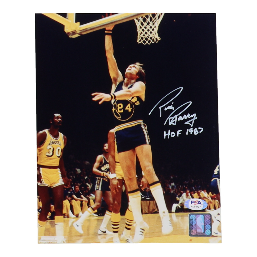 Rick Barry Signed Warriors 8x10 Photo Inscribed "HOF 1987" (PSA ...