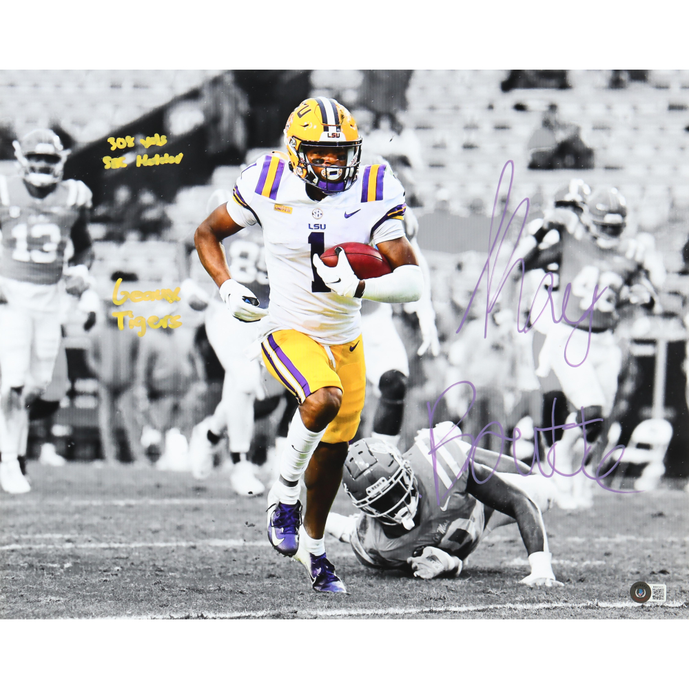 Kayshon Boutte Signed LSU Tigers 16x20 Photo Inscribed "Geaux Tigers ...