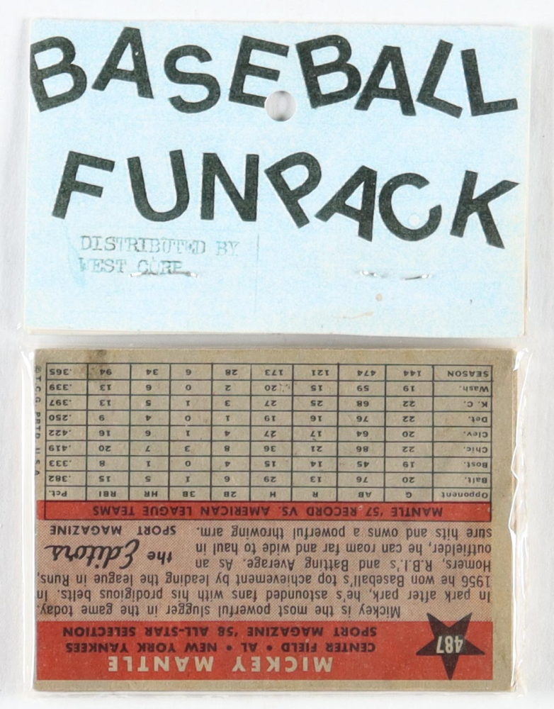 1958 Topps Baseball Fun Pack with (10) Cards | Pristine Auction