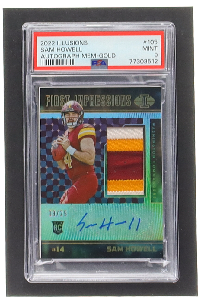 Sam Howell 2022 Panini Illusions Gold #105 Jersey Autograph #19/25 RC ...