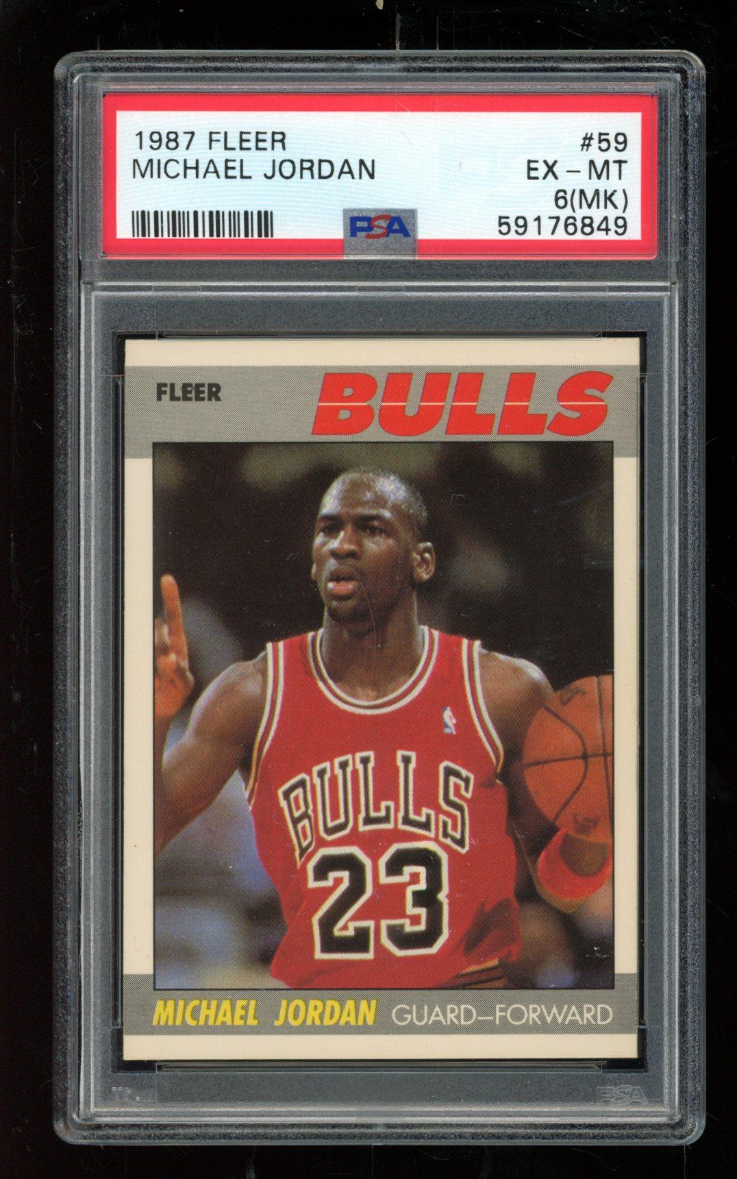 Michael Jordan 1987 Fleer #59 (PSA 6) (MK) | Pristine Auction