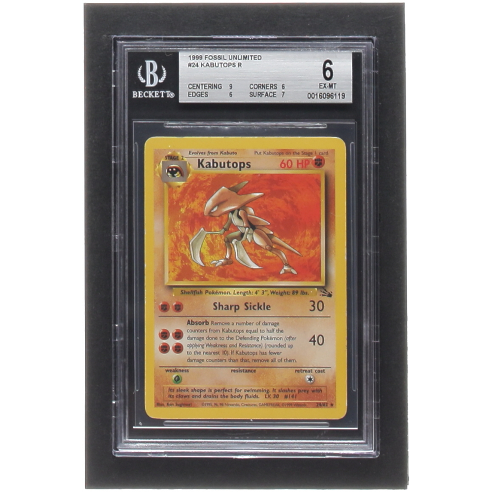 Kabutops Pokemon 1999 Fossil #24 (BGS 6) | Pristine Auction