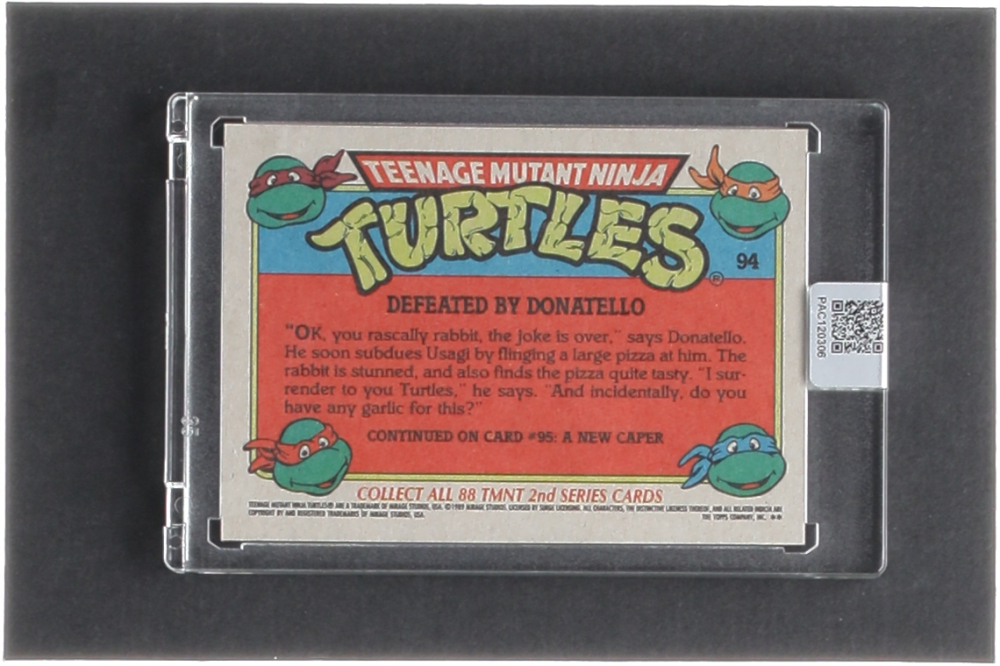Kevin Eastman Signed 1989 Topps Teenage Mutant Ninja Turtles #94 ...