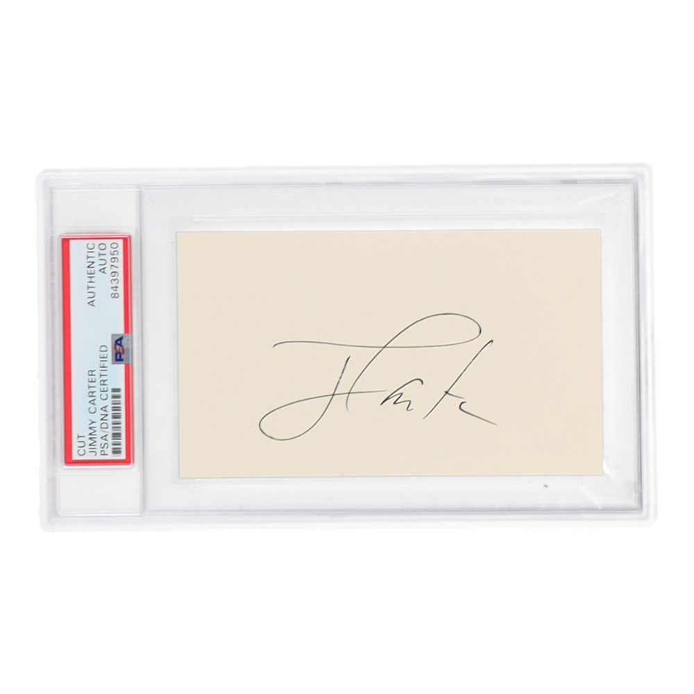 Jimmy Carter Signed Index Card (PSA) | Pristine Auction