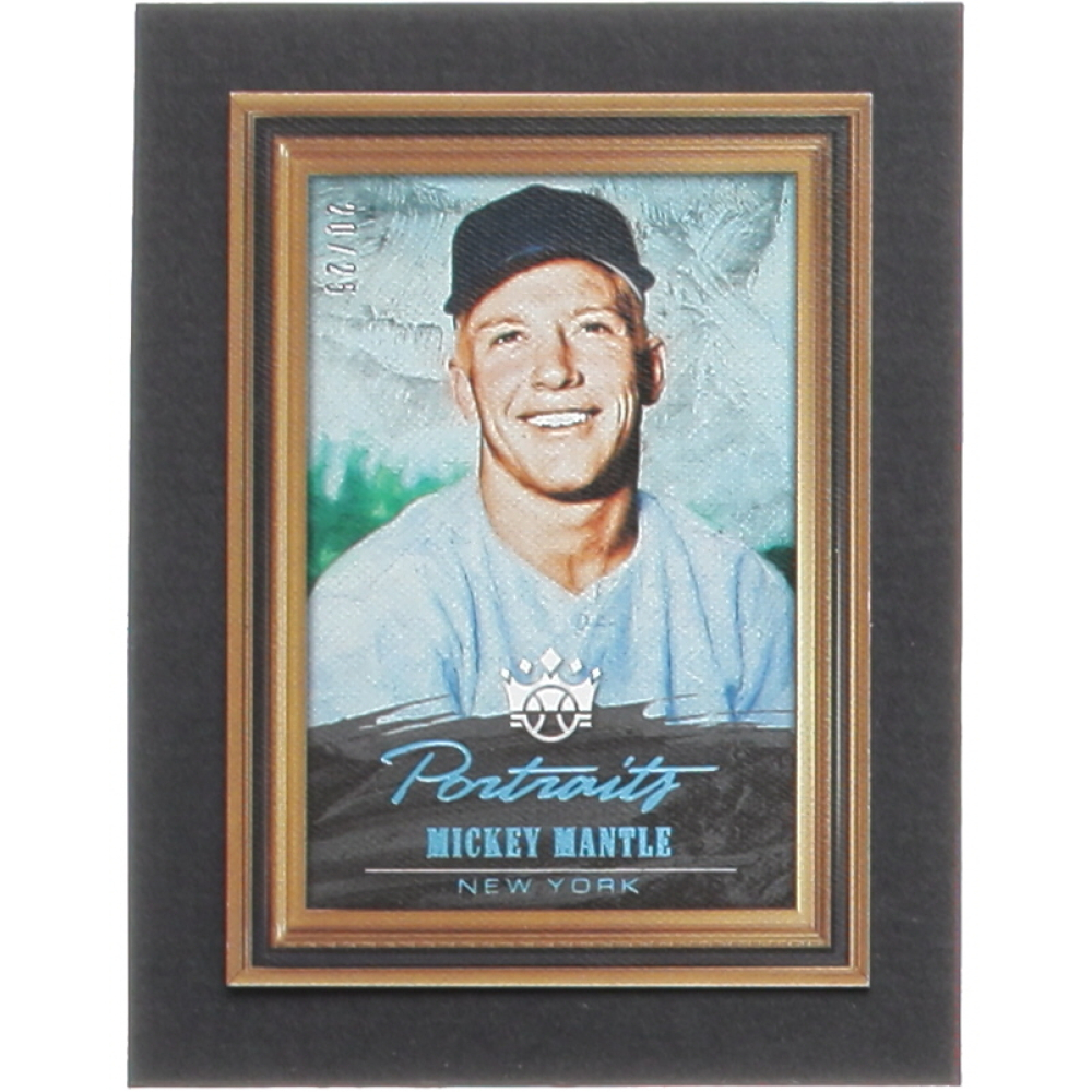 Mickey Mantle 2018 Diamond Kings Portraits Holo Blue #7 #20/25 ...