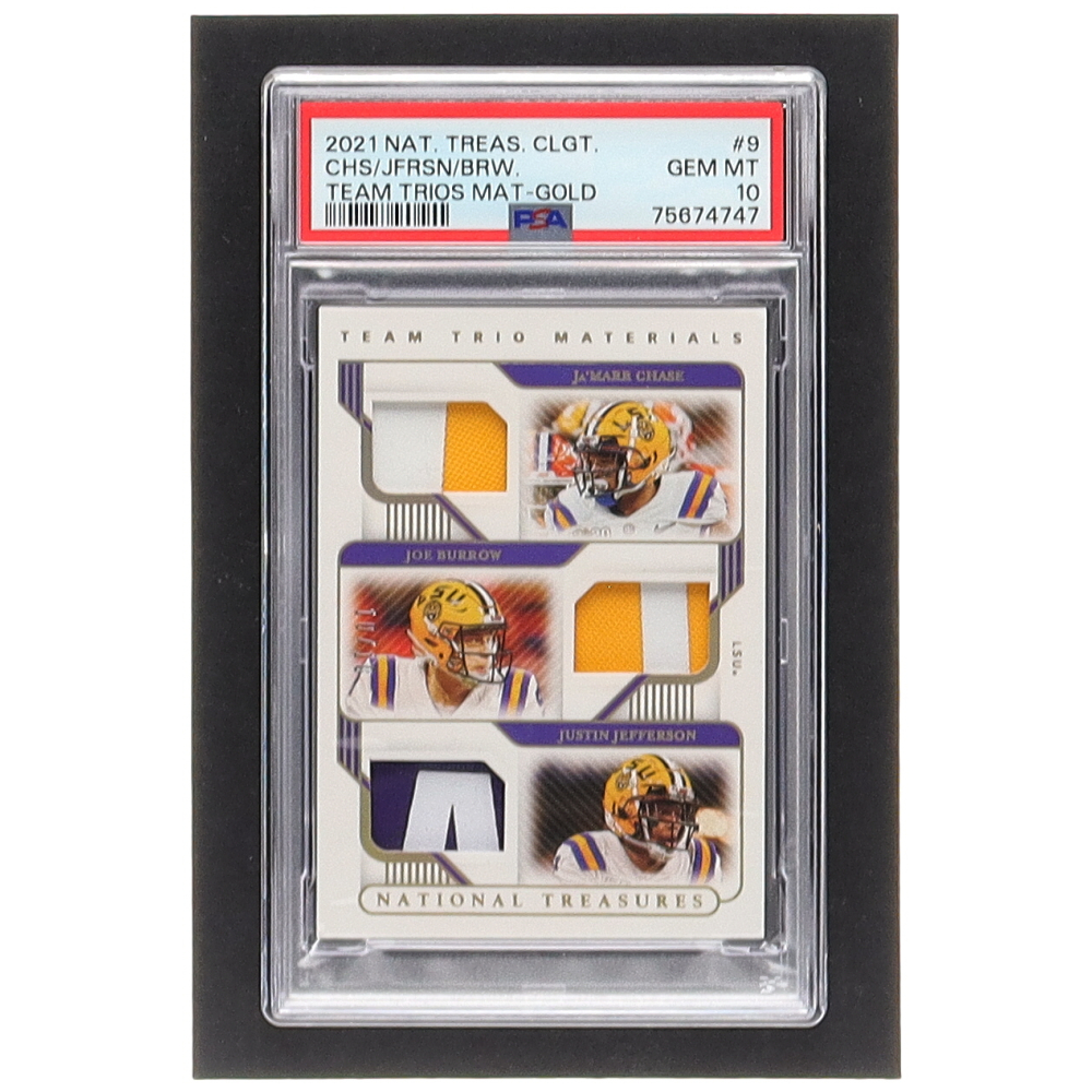 Ja'Marr Chase / Justin Jefferson / Joe Burrow 2021 Panini National ...