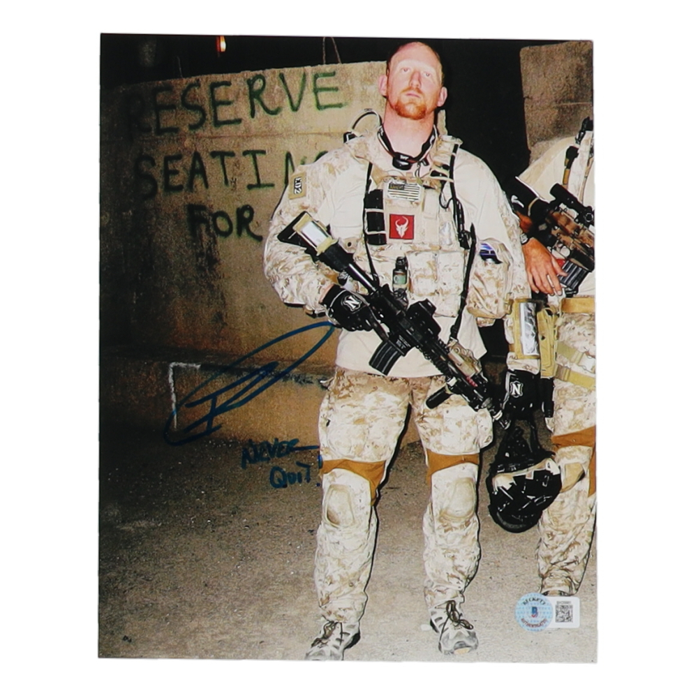 Robert J. O'Neill Signed 8x10 Photo Inscribed "Never Quit!" (Beckett ...