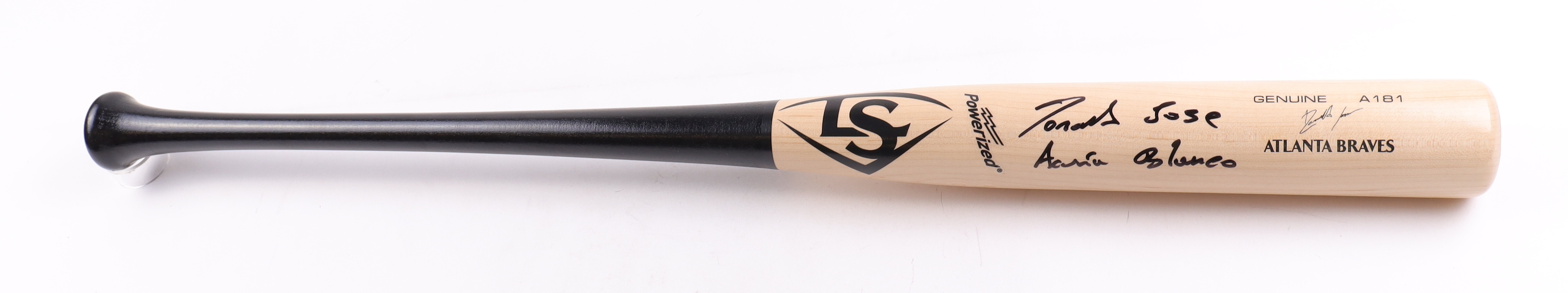 Ronald Jose Acuna Jr. Signed Louisville Slugger Baseball Bat Inscribed ...