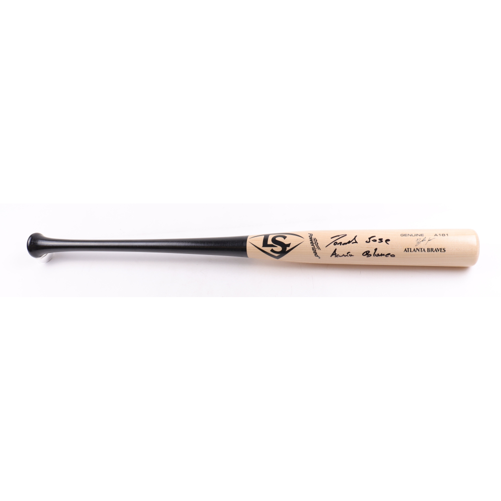 Ronald Jose Acuna Jr. Signed Louisville Slugger Baseball Bat Inscribed ...