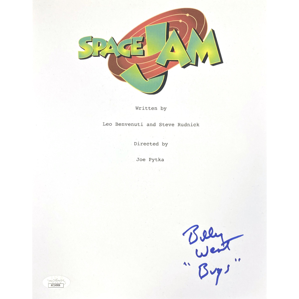 Billy West Signed "Space Jam" Script Cover Inscribed "Bugs" (JSA ...