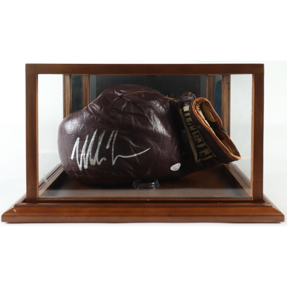 Mike Tyson Signed Vintage Everlast Boxing Glove with Wooden Mirror ...