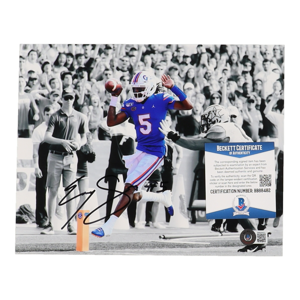 Emory Jones Signed Florida Gators 8x10 Photo (Beckett) | Pristine Auction