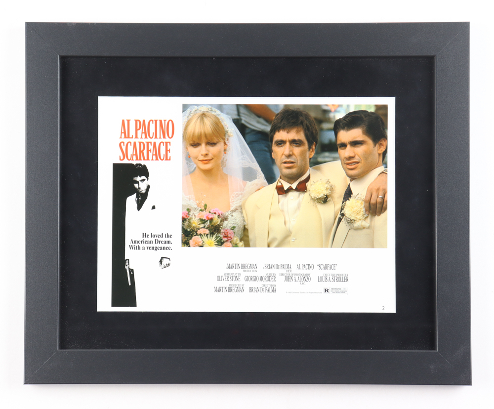 1983 "Scarface" Custom Framed Matted Lobby Card Display | Pristine Auction