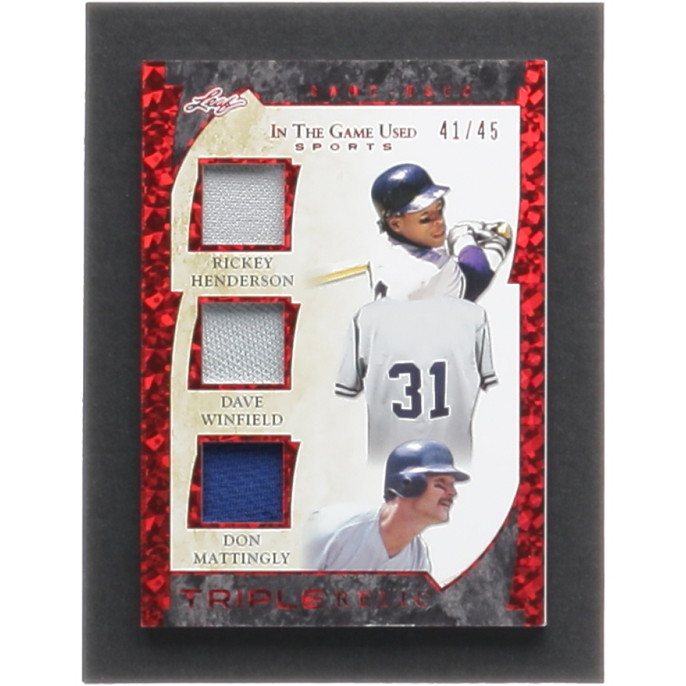 Rickey Henderson / Dave Winfield / Don Mattingly 2022 ITG Used Sports ...