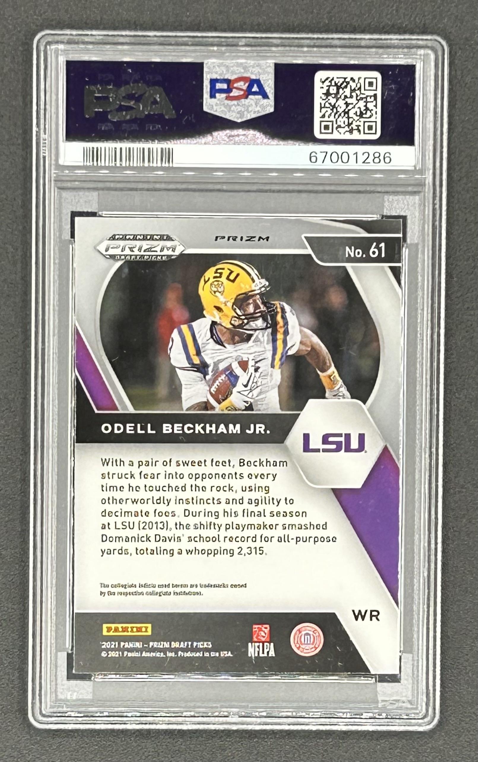 Odell Beckham Jr. 2021 Panini Prizm Draft Picks Prizms Orange Ice #61 ...