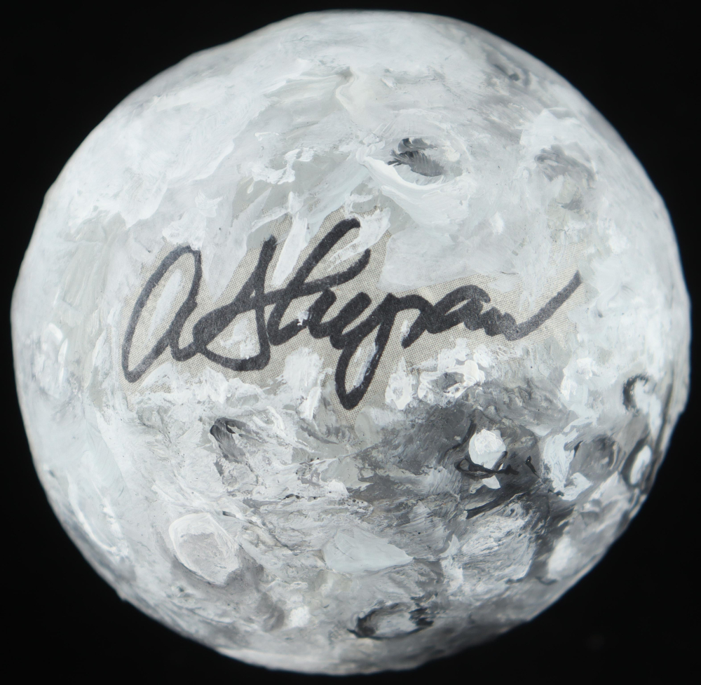 Alan Shepard Signed Replica Moon Rock With Display Case (PSA ...