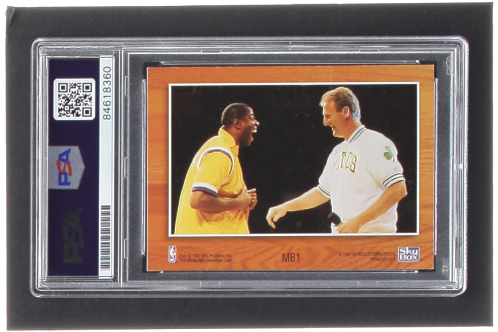 Magic Johnson & Larry Bird Signed 1993-94 Hoops #MB1 / Commemorative (PSA) | Pristine Auction