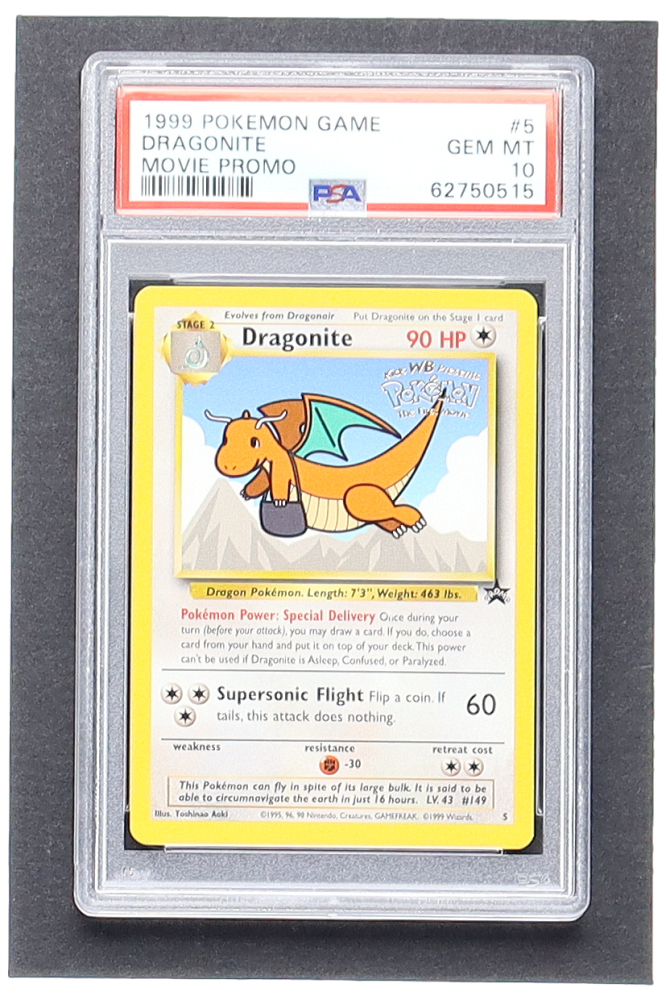 Dragonite 1999-02 Pokemon Wizards of the Coast Black Star Promos #5 ...