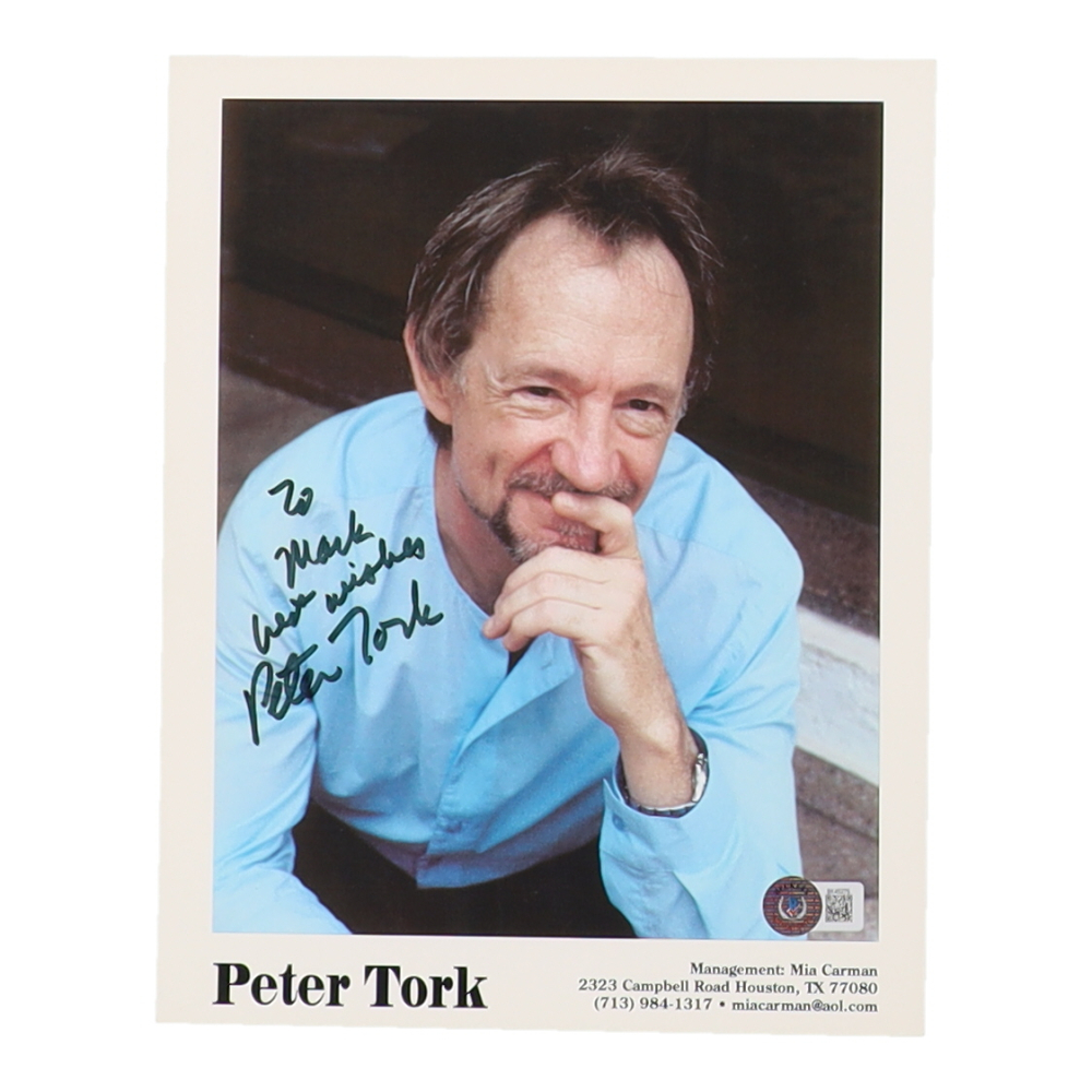 Peter Tork Signed 8x10 Photo Inscribed "Best Wishes" (Beckett ...