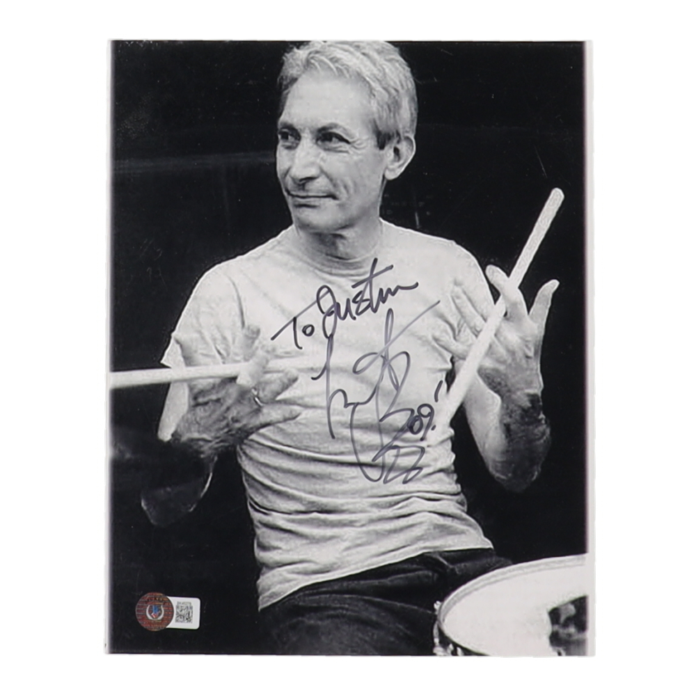 Charlie Watts Signed 8x10 Photo (Beckett) | Pristine Auction