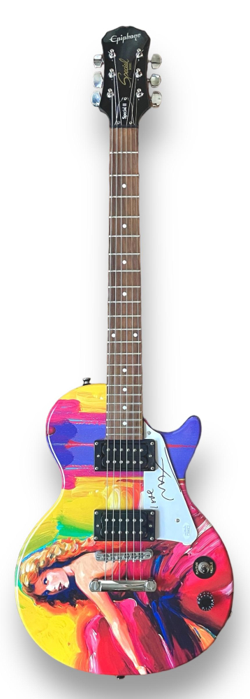 Peter Max Signed "Taylor Swift" Epiphone Les Paul 39" Electric Guitar ...