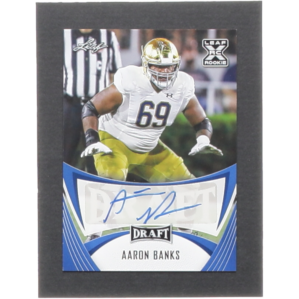 Aaron Banks 2021 Leaf Draft Autographs Blue #BAAB1 RC | Pristine Auction