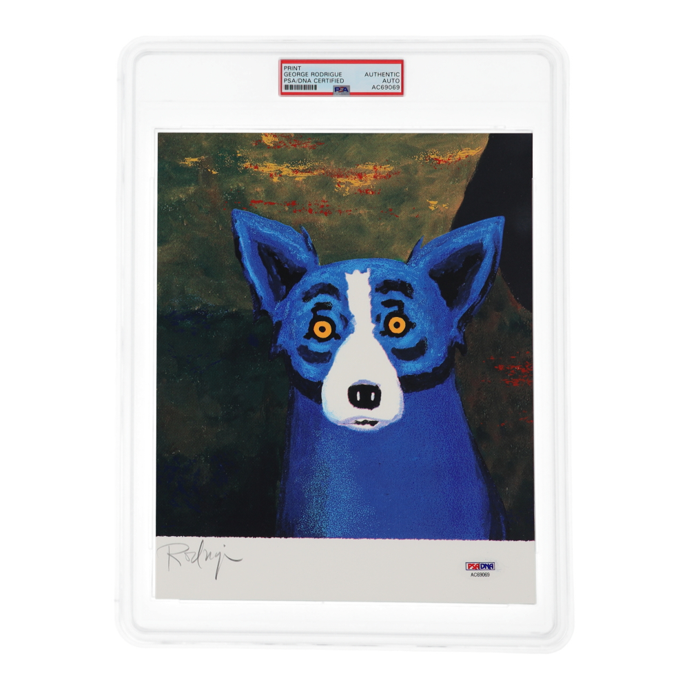 George Rodrigue Signed "Blue Dog" 8x10 Print (PSA) | Pristine Auction
