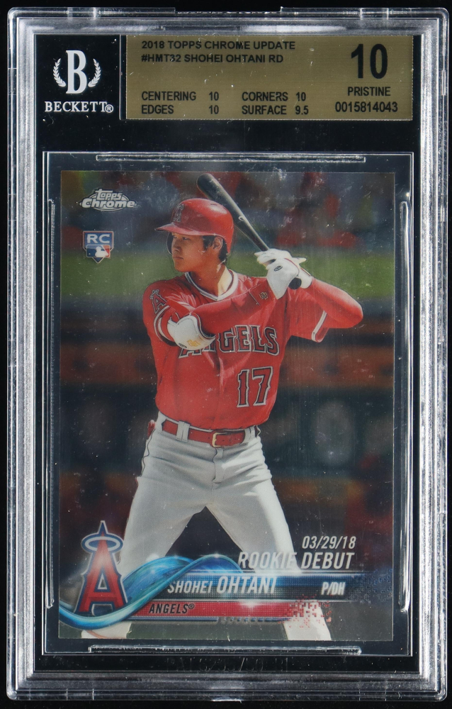 Shohei Ohtani 2018 Topps Chrome Update #HMT32 RD RC (BGS 10) | Pristine ...