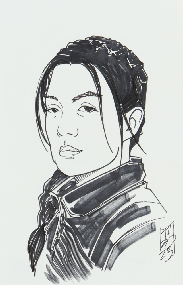 Tom Hodges Signed "Fennec Shand" 5x8 Hand Drawn Sketch (PA) | Pristine ...