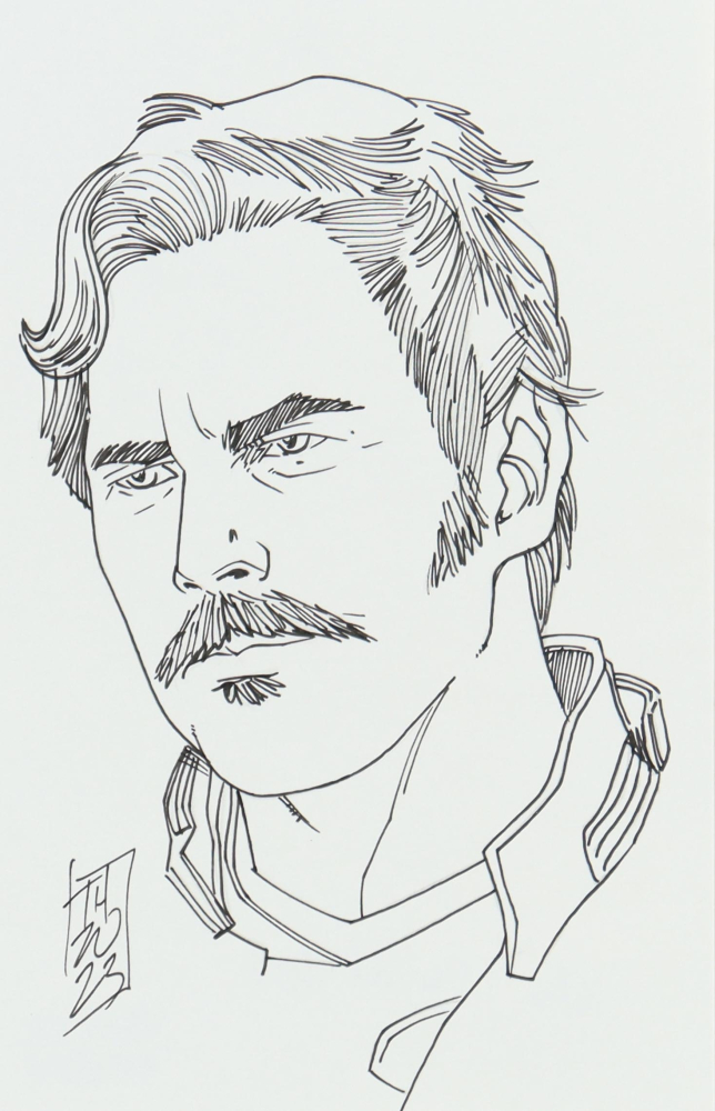 Tom Hodges Signed "Peter 'Starlord' Quill" 5x8 Hand Drawn Sketch (PA ...