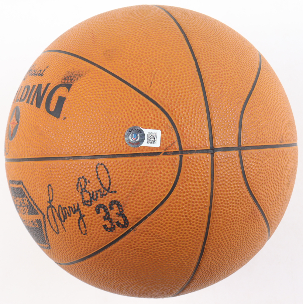 Larry Bird Signed Vintage 1985 Larry Bird Basketball with All Cherry ...