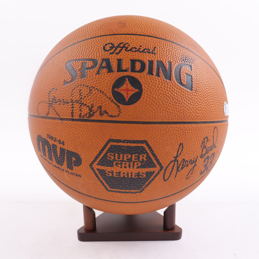 Larry Bird Signed Vintage 1985 Larry Bird Basketball with All Cherry ...