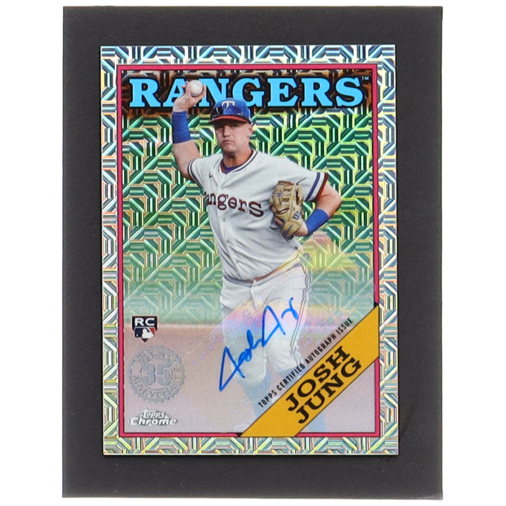 Josh Jung 2023 Topps '88 Topps Silver Pack Chrome Series 2 Autographs #2T88C88 RC #285/299 ...