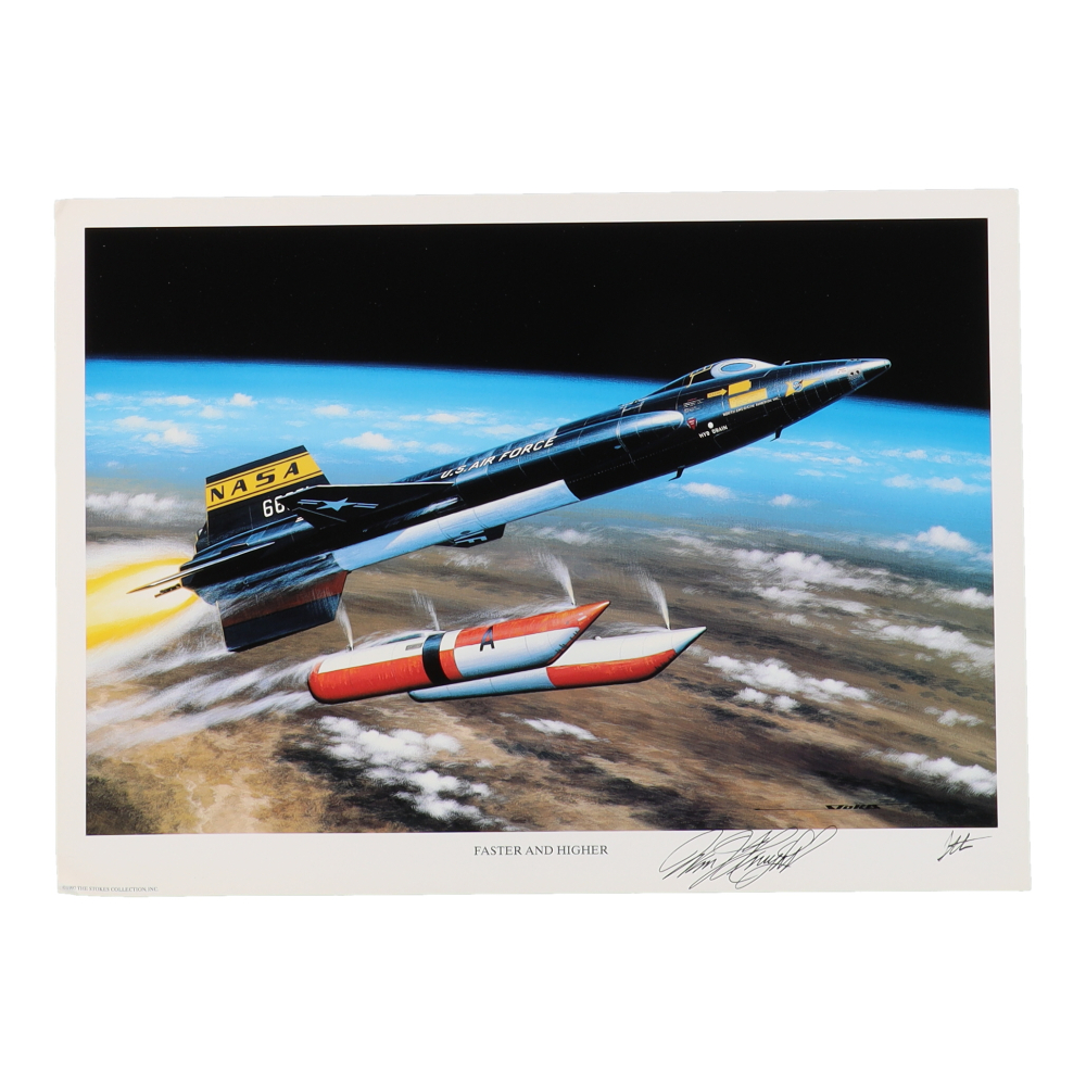 William Knight & Stan Stokes Signed "Faster And Higher" 11.5x16 Print ...