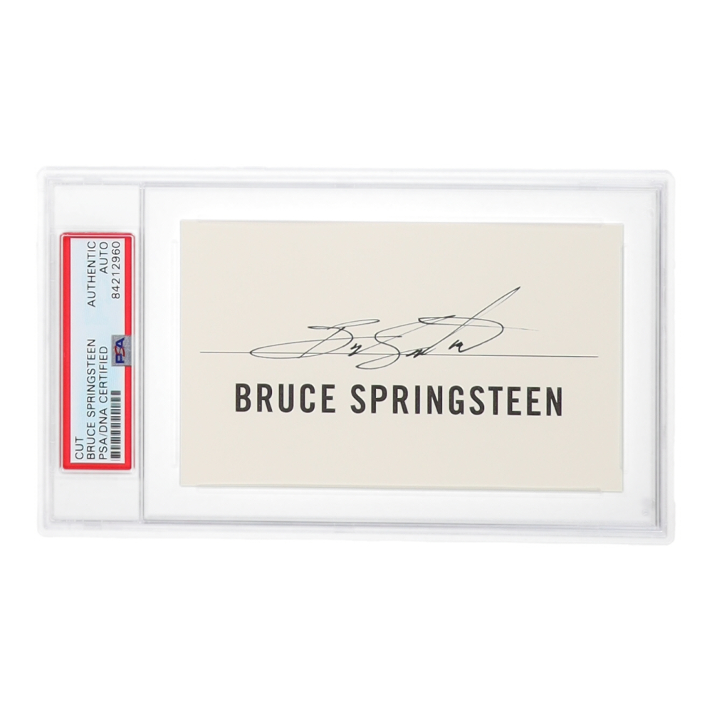 Bruce Springsteen Signed 4x6 Cut (PSA) | Pristine Auction